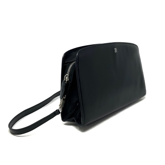 Bally | Bags | Vintage Bally Designer Black Calfskin Leather Small ...